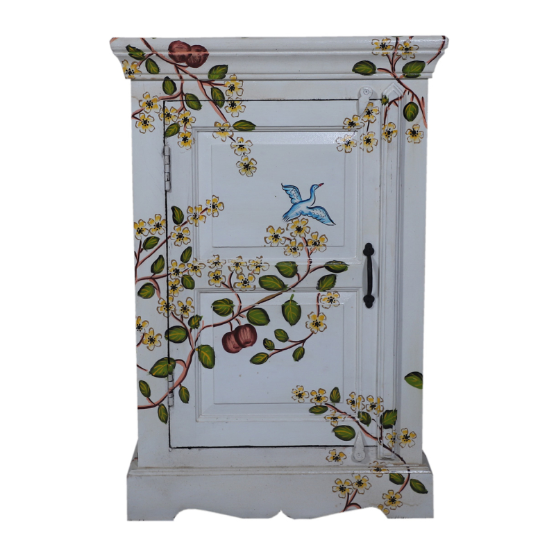 Catherine Floral Vintage Bedside Table Set - Multicolor Mango Wood ...